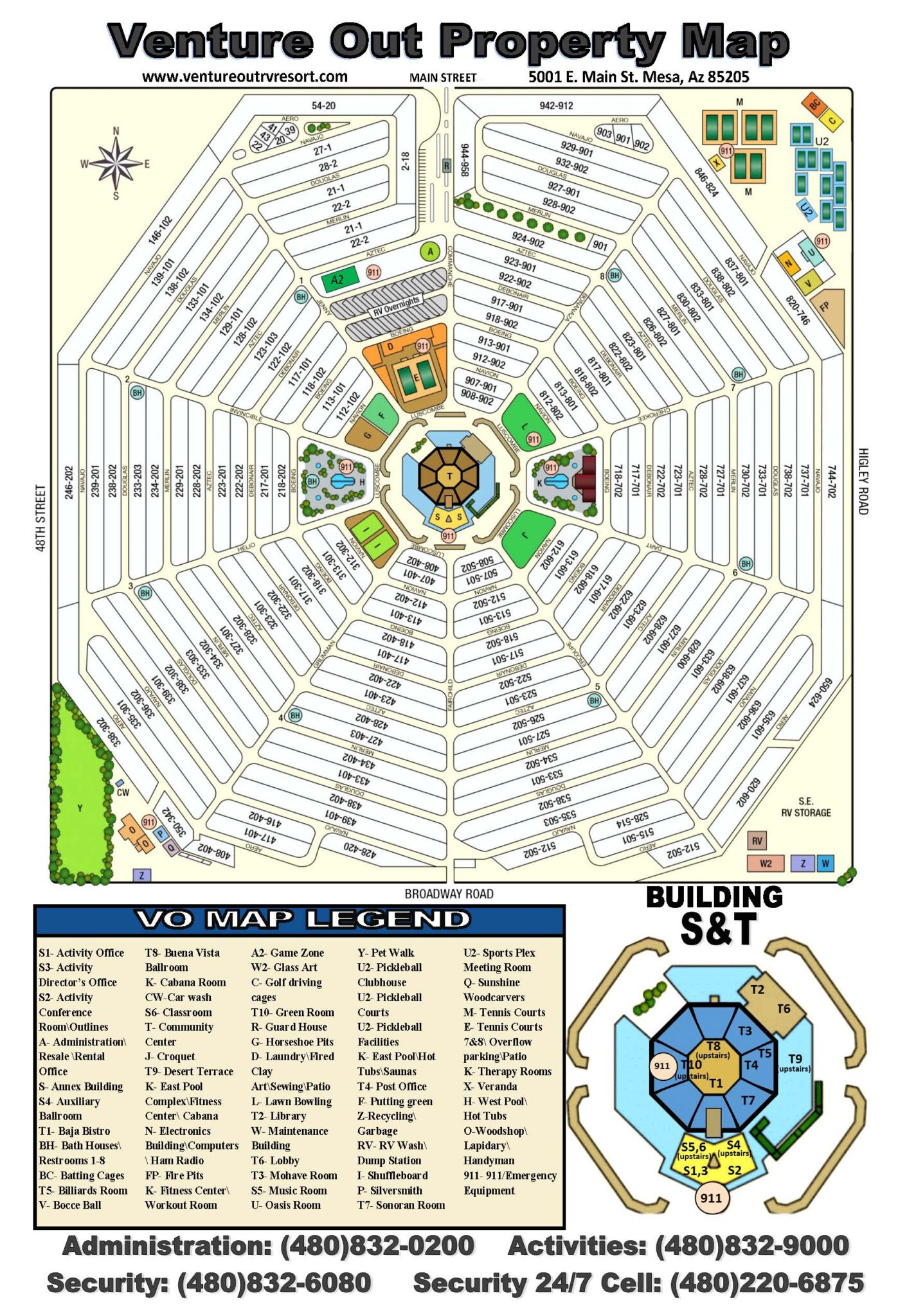 Community Map | Venture Out Mesa 55+ Community in Mesa AZ